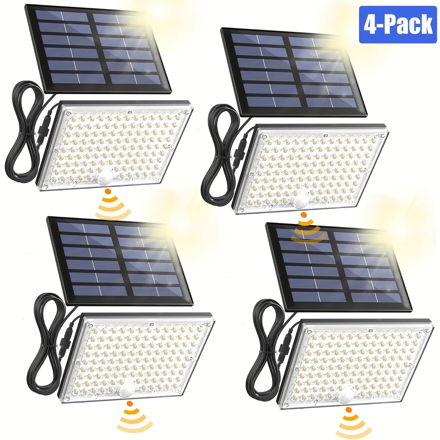 1/2/4 Pack Solar Outside Lights | 15ft Cable with 111 Bright LEDs 9000K ...
