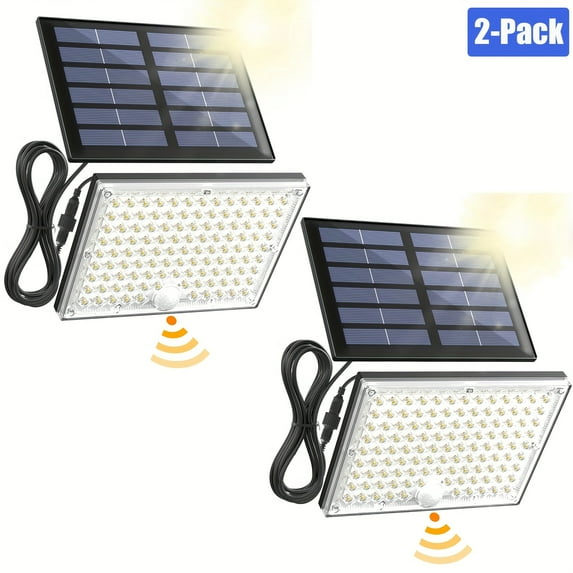 1/2/4 Pack Solar Outside Lights | 15ft Cable with 111 Bright LEDs 9000K ...