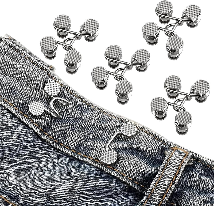 1/2/4 Pairs Jeans Button Tightener,Pant Waist Tightener, Button Pins ...