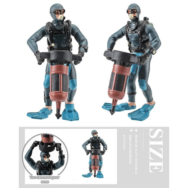1/2/4PCS Miniature Diver Figurine Scale Model People Set, Diver Diorama ...