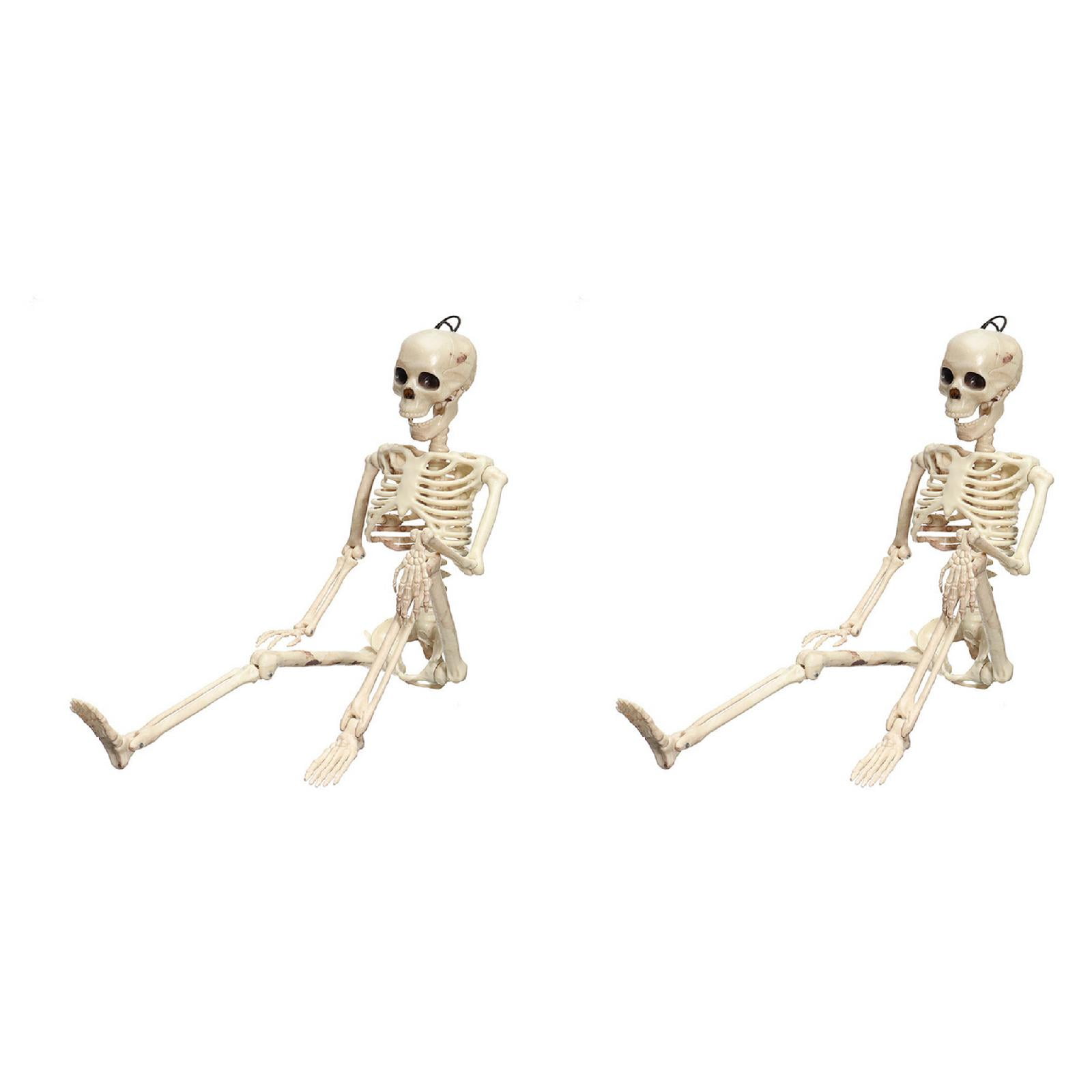 1/2/4PCSFun Halloween Decorations Outdoor Skeleton,15.5" Posable Skeleton with Movable Joints ...