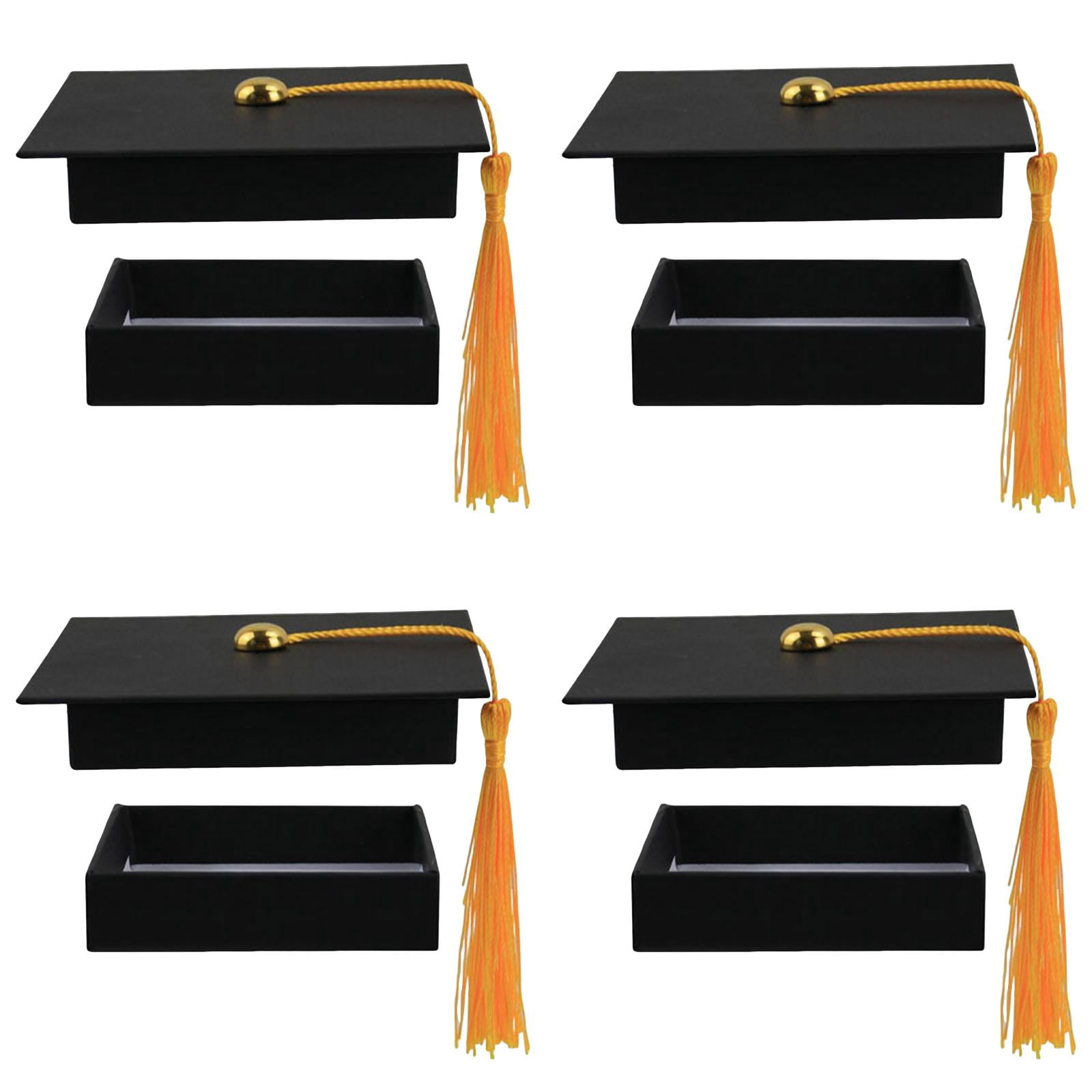1/2/4Pack Graduation Gift Card Box with Tassel Graduation Cap Card Box ...