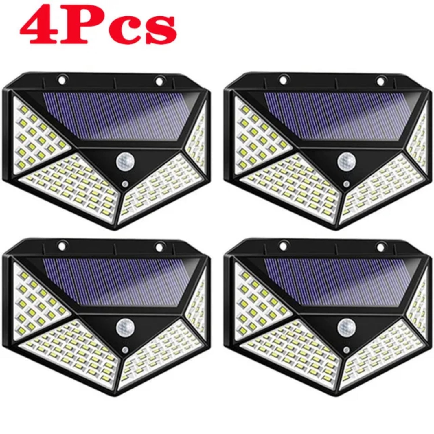 1/2/4Pcs 100 Solar Wall Lights Outdoor Solar Lamp PIR Motion Sensor ...