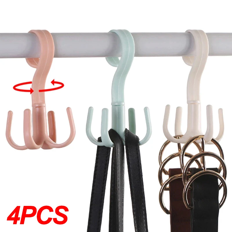 1/2/4Pcs 306° Rotating Hanger Space Saving Wardrobe Organizer Clothes ...