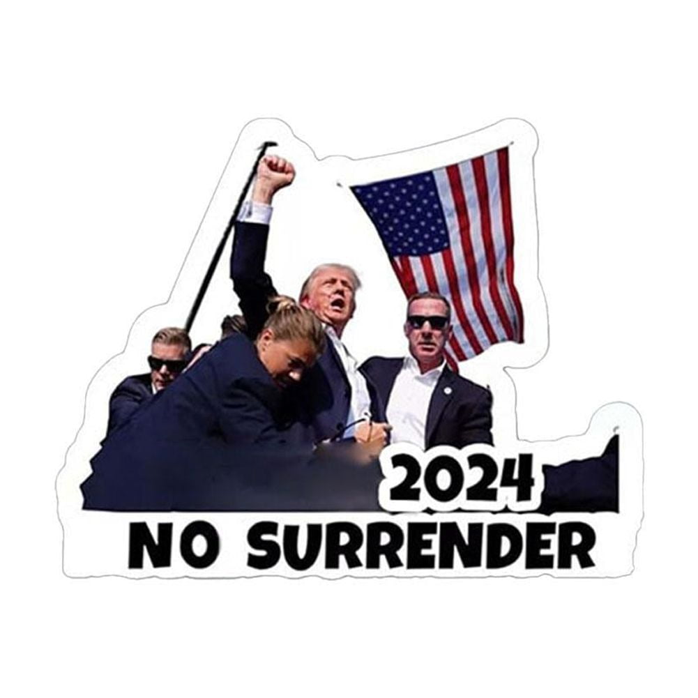 1/2/4pcs Never Surrender 2024 Assassination Sticker Truck Vinyl Hot ...