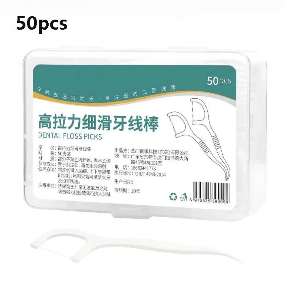 1/2/5/10 Box Portable Disposable Dental Floss Plastic Toothpick High ...