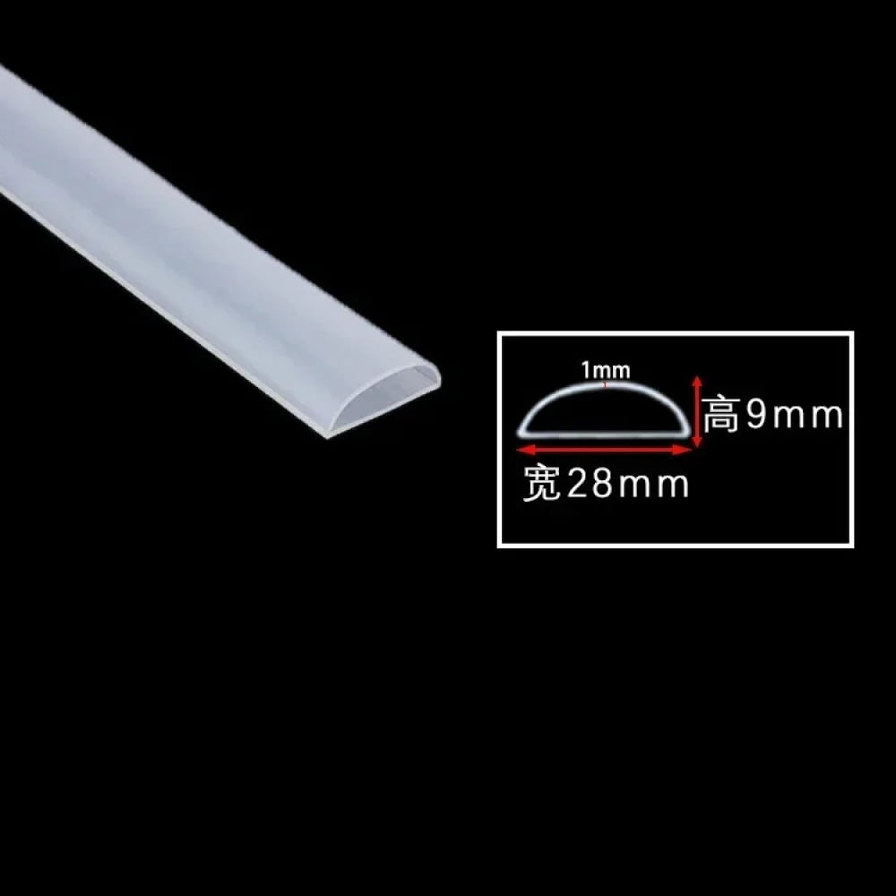 1/2/5/10Meter D Shape Silicone Rubber Sealing Strip Semi Circle Hollow ...