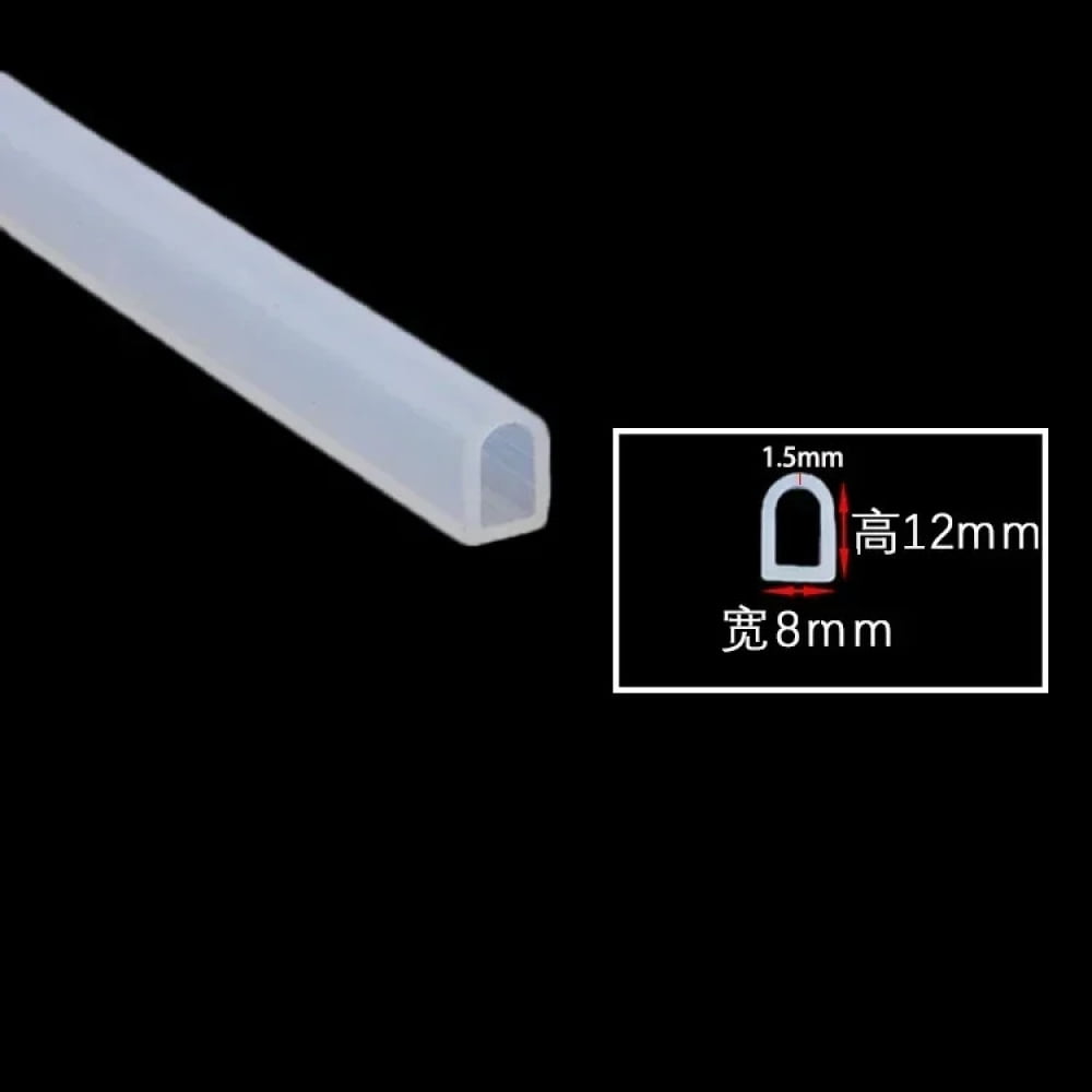 1/2/5/10Meter D Shape Silicone Rubber Sealing Strip Semi Circle Hollow ...