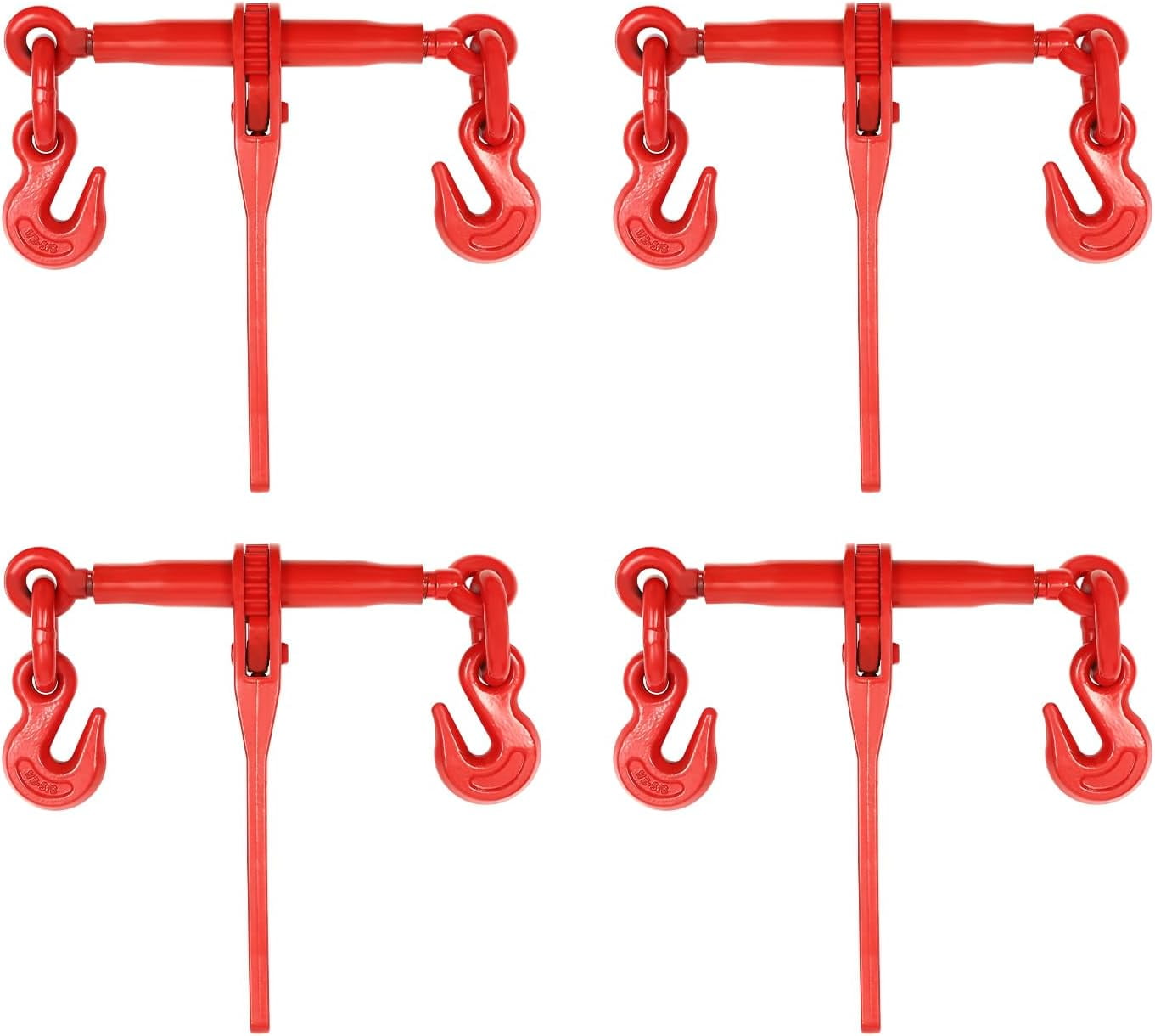 1/2-5/8inch Ratchet Chain Binder, 4PCS G80 Load Binders with Grappling ...