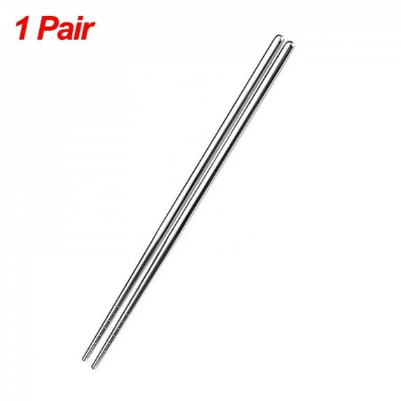 1/2/5 Pairs Chinese Chopsticks Stainless Steel Non-slip Sushi Chopstick ...