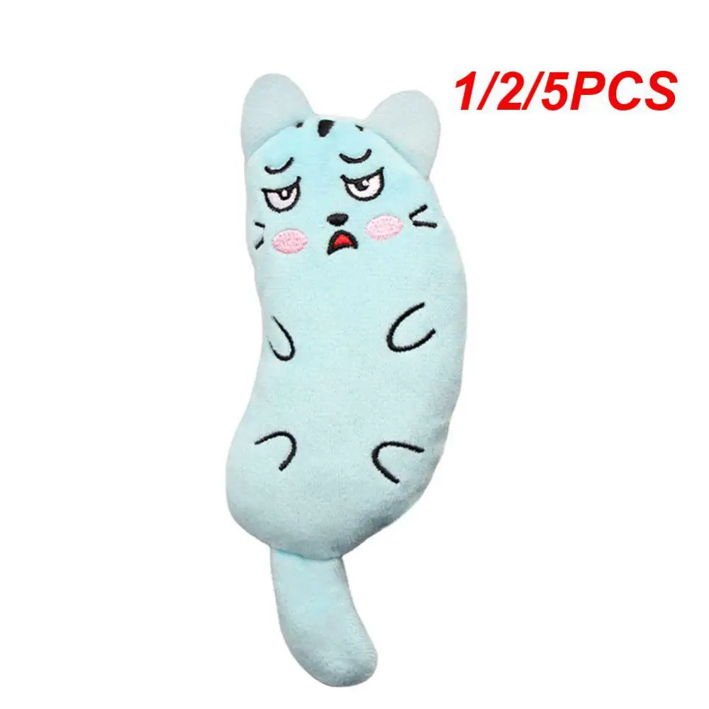 1/2/5PCS Cat Mint Toys Molars Chew Interaction Plush Toys Mice Shape ...