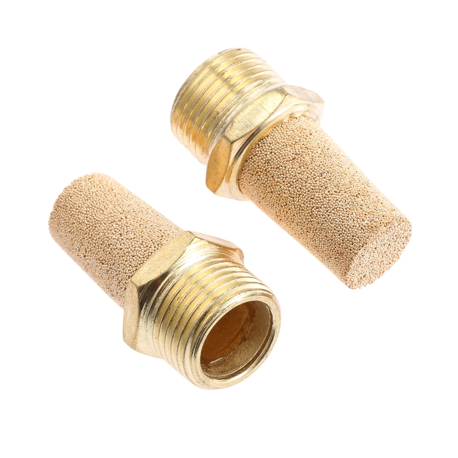 1/2/5Pcs M5 1/8" 1/4" 3/8" 1/2" 3/4"1" Thread Brass Pneumatic Muffler ...