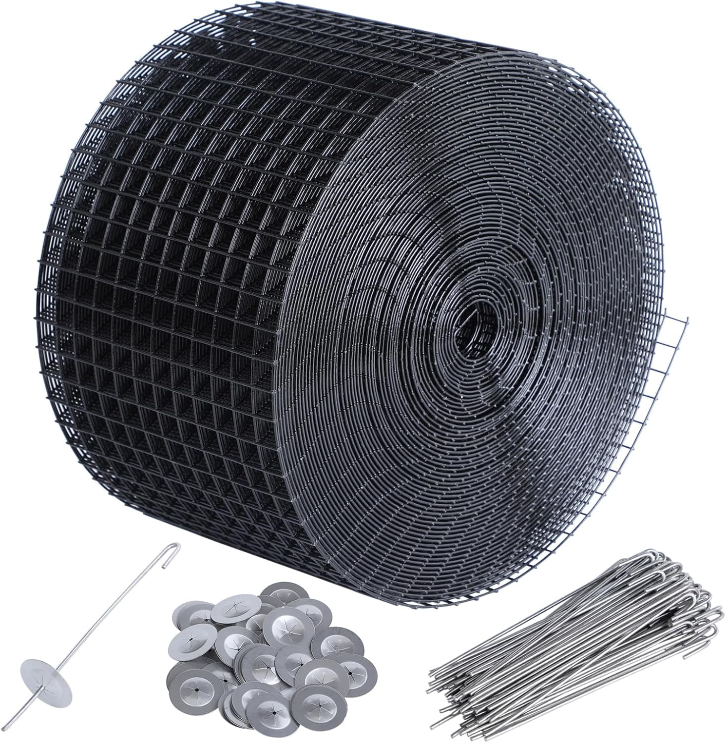 1/2" 6" X 100' Solar Panel Bird Guard Mesh, with 60 Fastener Clips ...
