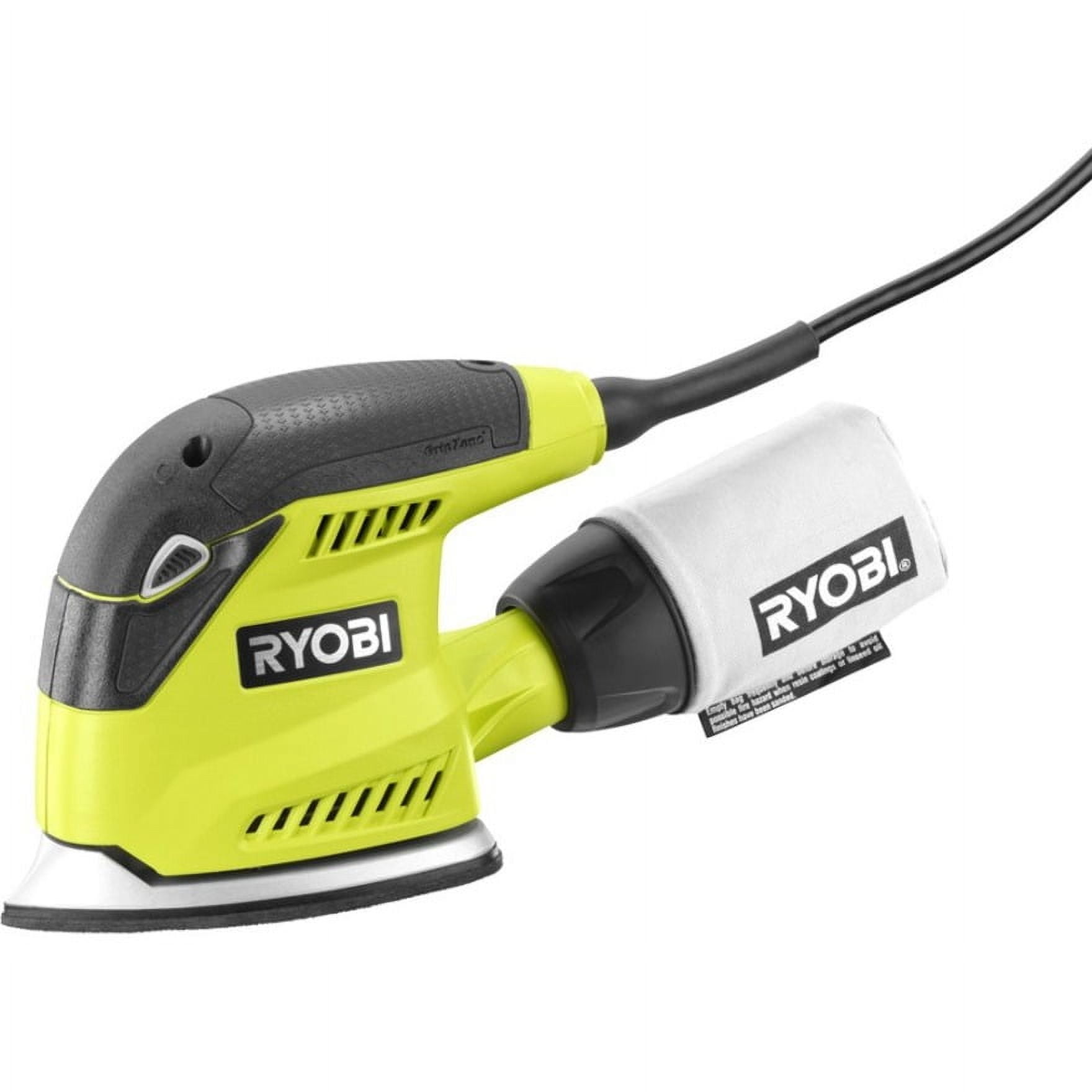 RYOBI 1.2 Amp Corded 5.5 in. Corner Cat Electric Detail Orbital Sander ...