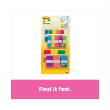 Post-it 1" Wide Flags, White, 50/Dispenser, 2 Dispensers/Pk, 100 Flags ...