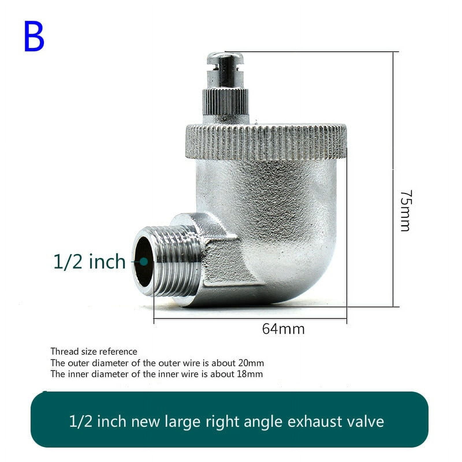 1/2 Automatic Air Vent Valve Radiator Right Angle Exhaust Valve Copper ...