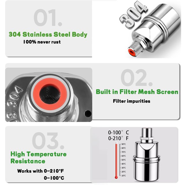 1/2'' Automatic Water Level Control Valve - 304 Stainless Steel Mini ...