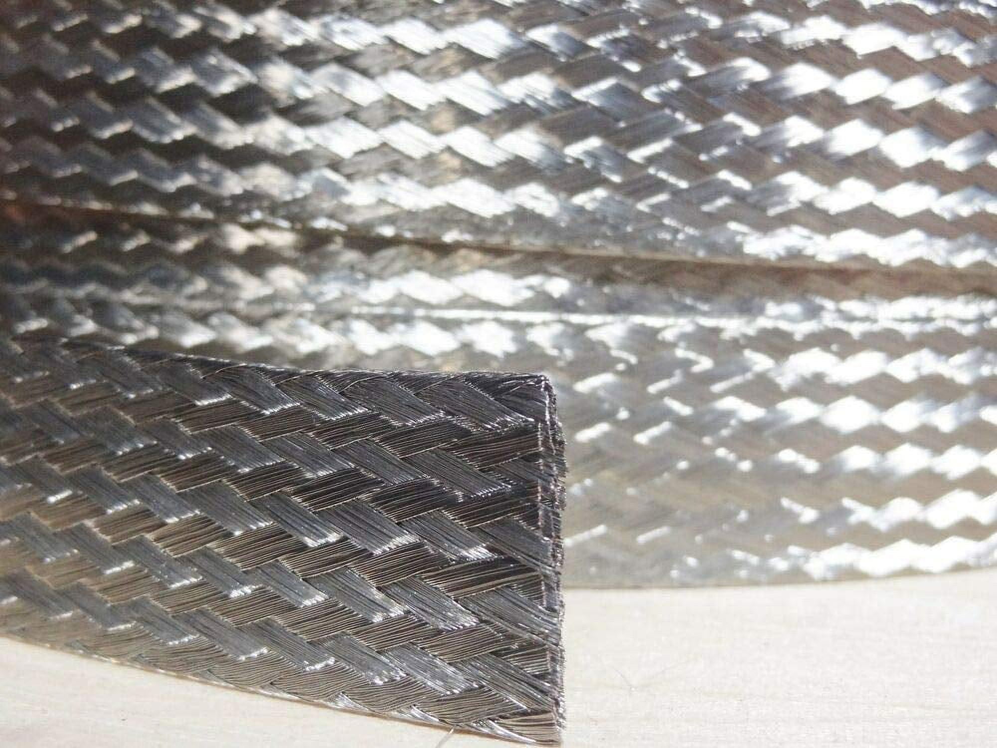 1/2 BRAIDED GROUND STRAP - 15 FT, Silver, Tinned Copper, 14 AWG ...