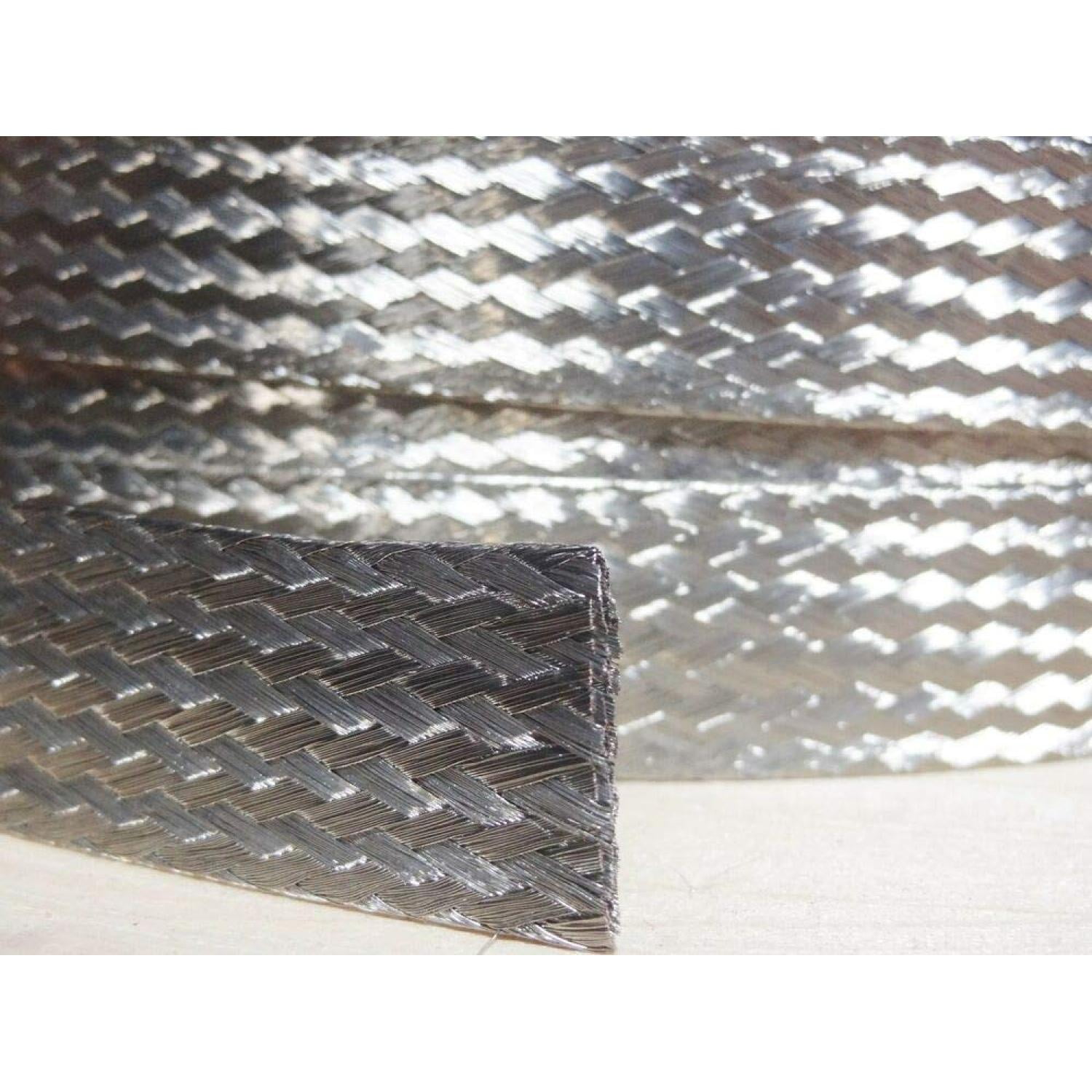 1/2 BRAIDED GROUND STRAP GROUNDING TINNED COPPER FLAT BRAID - 15 FEET ...