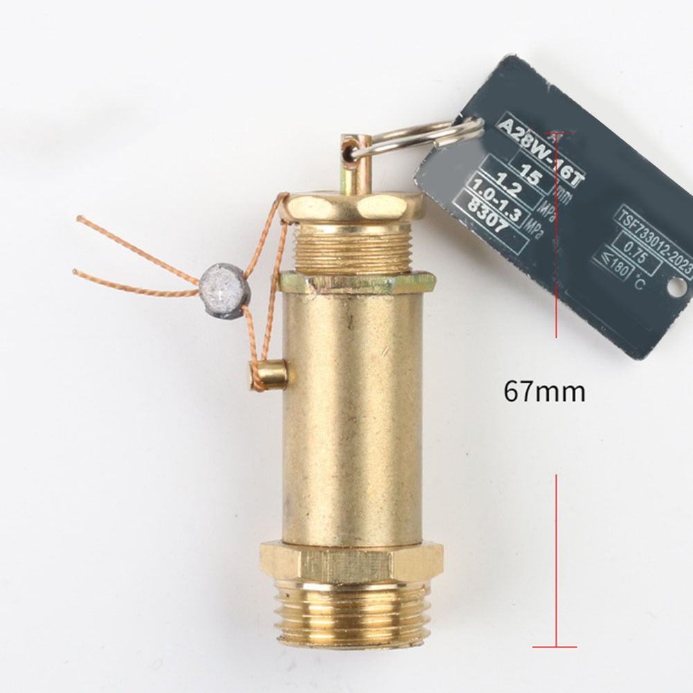 1/2" for BSP Air Compressor Pressure Safety Relief Valve, Brass Safety ...