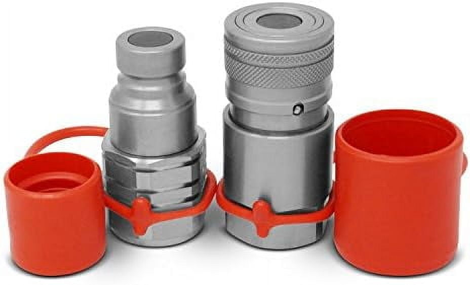 1/2 BSP (British Standard Pipe) Flat Face Hydraulic Quick Connect ...