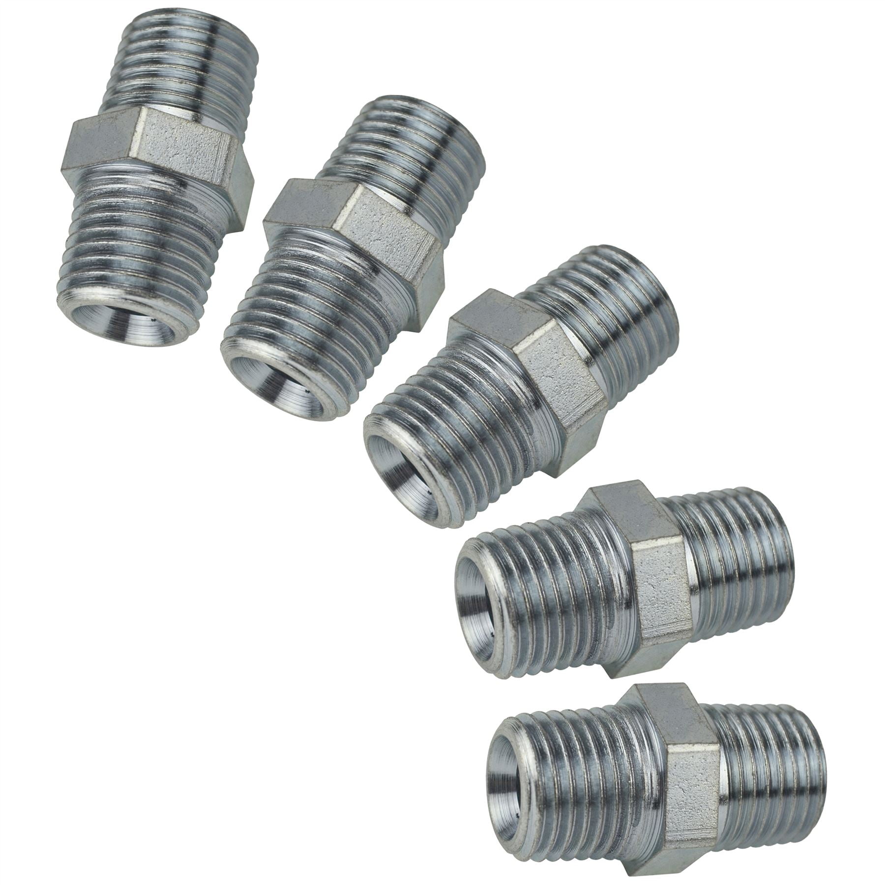 1/2" BSP Male to Male Air Line Hose Compressor Fitting / Union 5 PACK ...