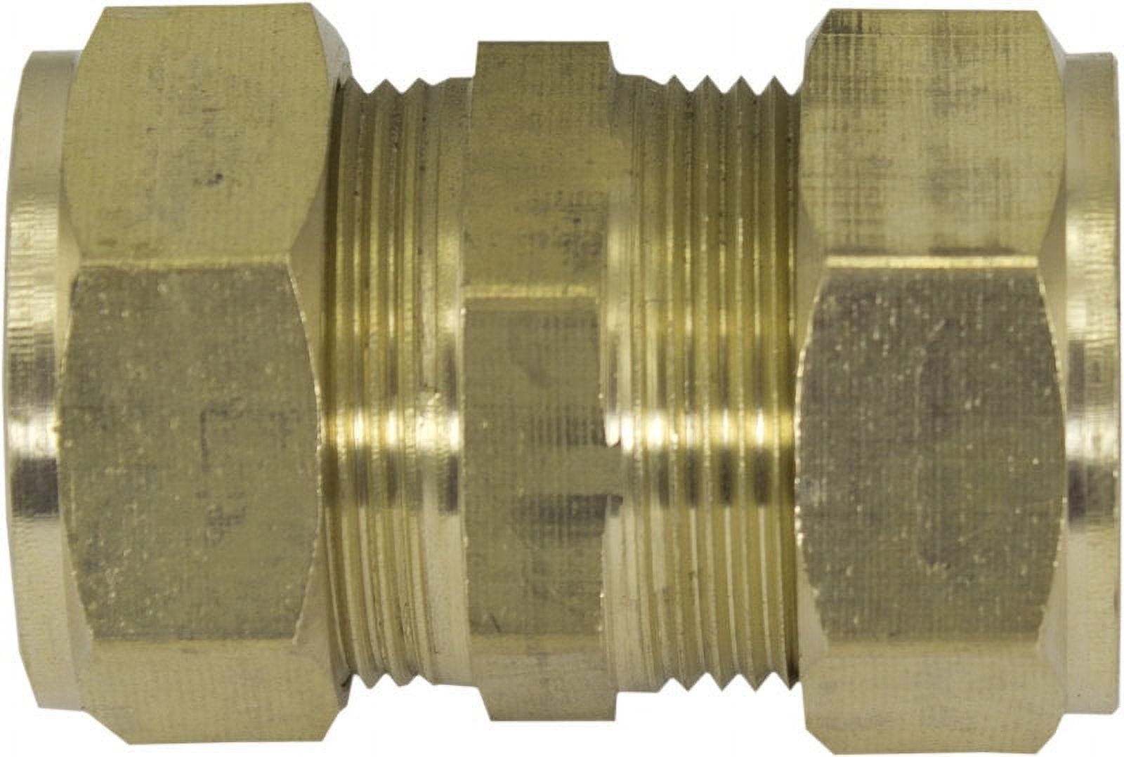 1/2" Brass Compression Coupling Fitting - Walmart.com