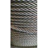 1/2" Bright Wire Rope Steel Cable IWRC 6x26 (250 Feet) - Walmart.com
