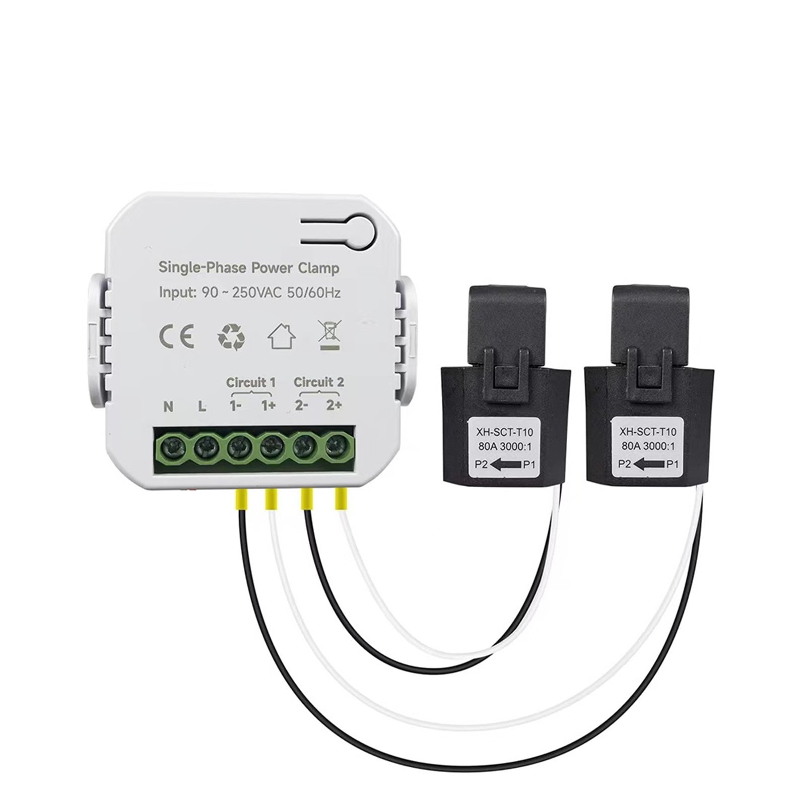 1/2 CT Clamp Energy Meter 80A Power Monitor Tuya Current Transformer ...