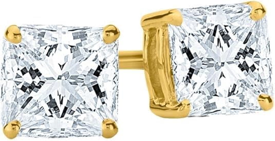 1.2 Carat 14K Yellow Gold IGI Certified Princess Cut LAB GROWN Diamond ...