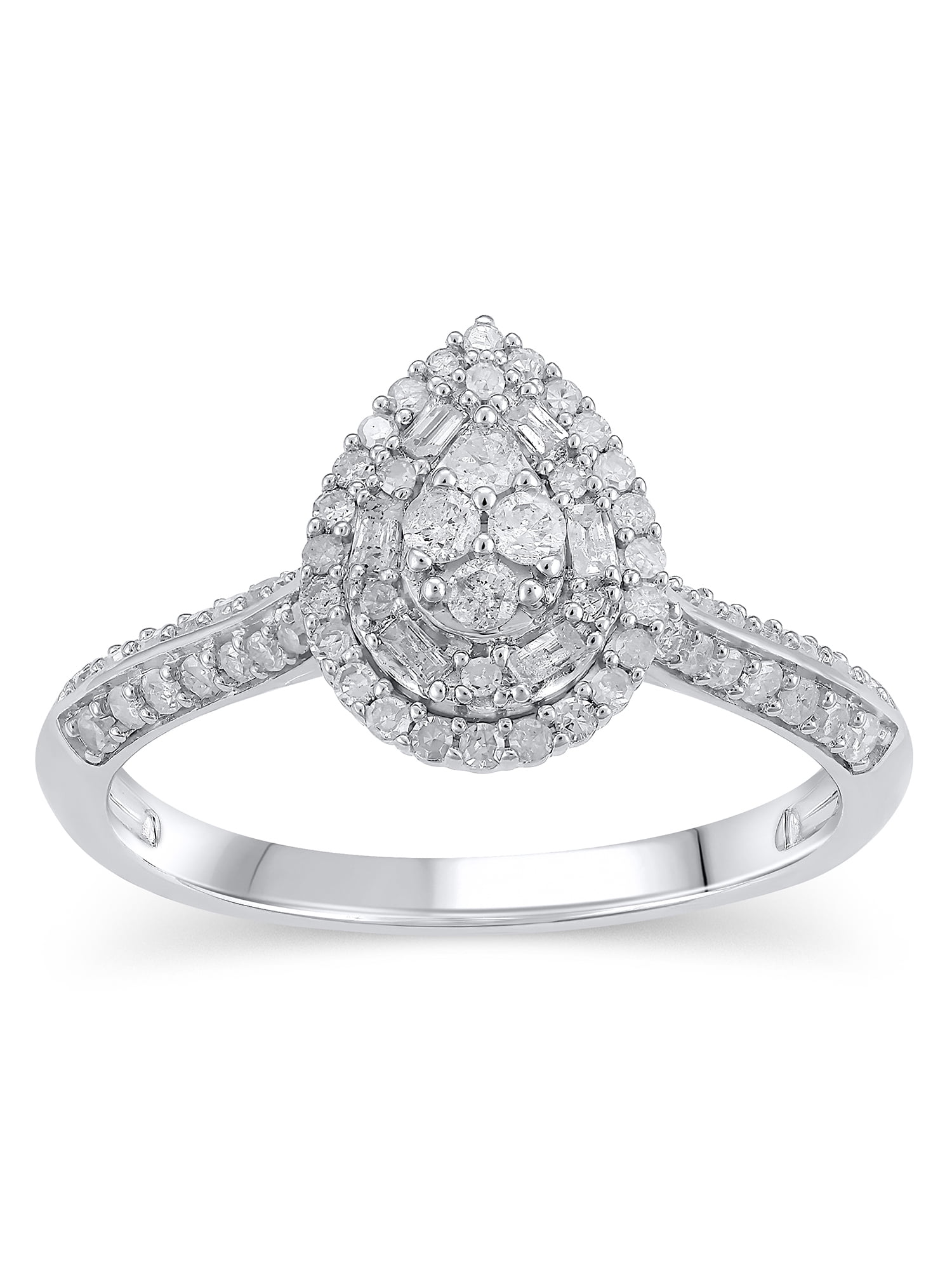 1/2 Carat T.W. (I3+ clarity, I-J color) Forever Bride Pear Composite ...