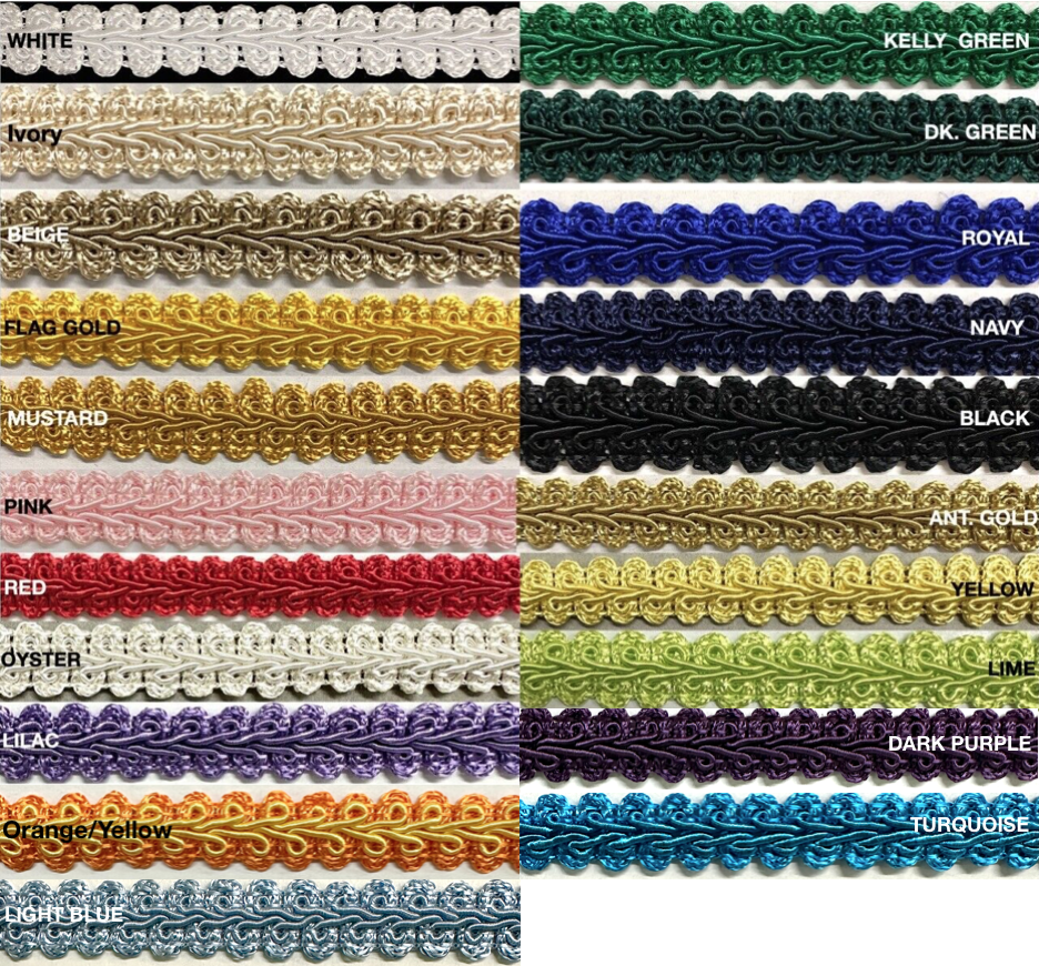 1/2" Chinese French Braid Gimp Trimming - 8 Continuous Yards! - Walmart.com