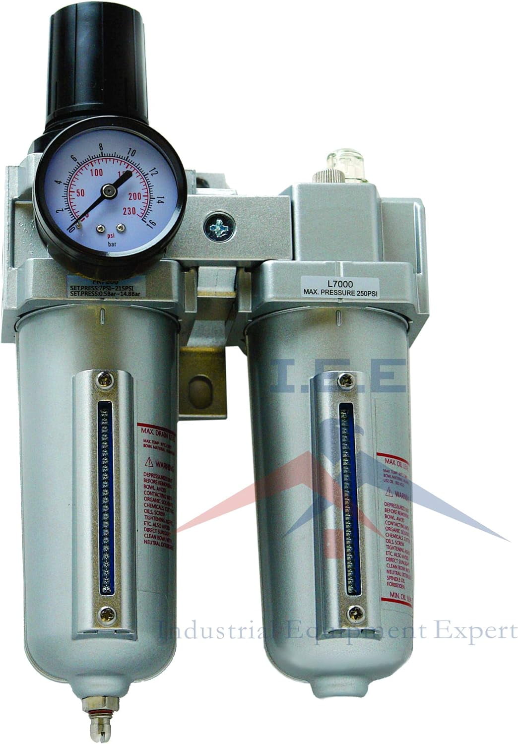 1/2" Compressed Air Moisture Filter Regulator Oiler Separator ...