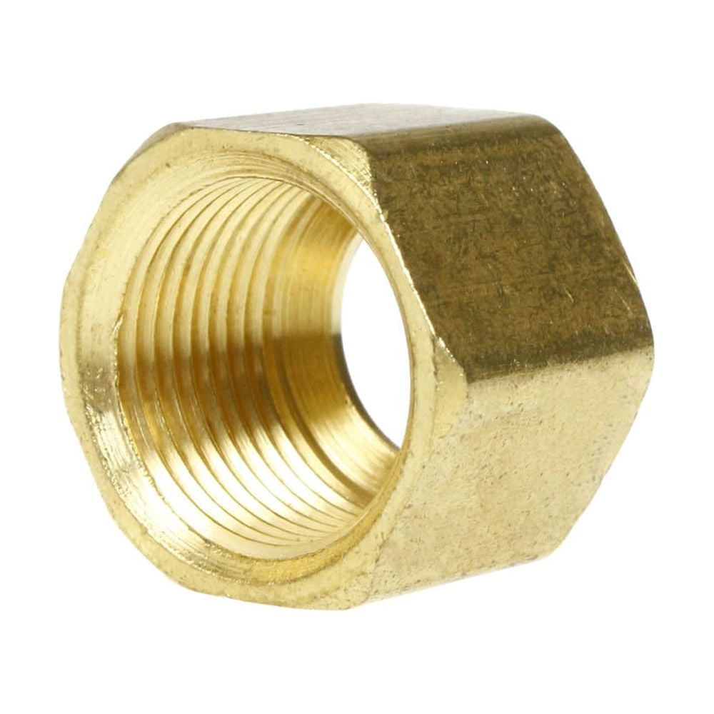 1/2" Compression Nut Hex Shape 11/16"-20 Thread Size Solid Brass ...