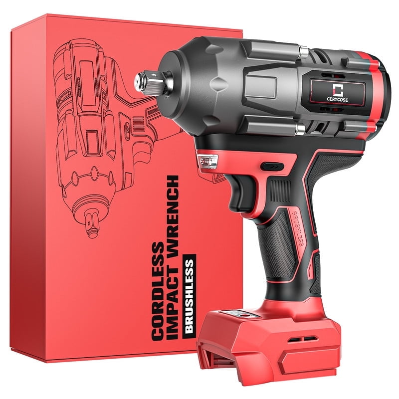 1/2" Cordless Impact Wrench for Milwaukee 18V Battery with LED Light, 900FT-LBS (1200N.m ...