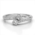 1.2 Ct Round Brilliant Cut Simulated Diamond, Bypass Diamond Engagement ...