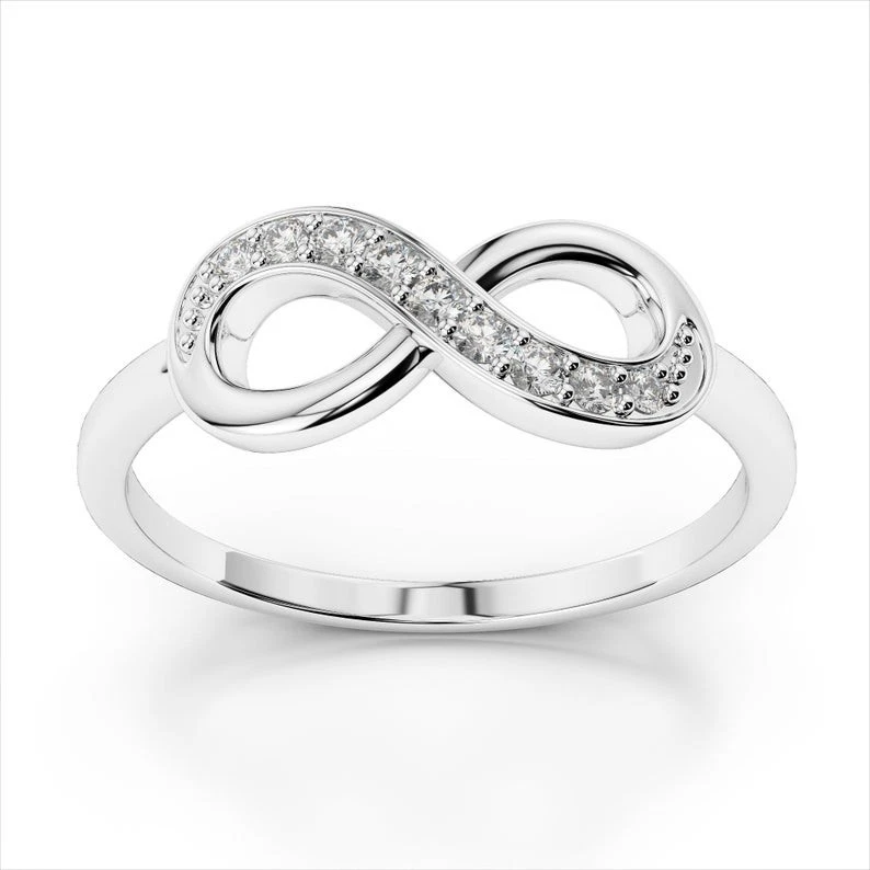 1.2 Ct Round Brilliant Cut Simulated Diamond, Infinity Style Engagement ...