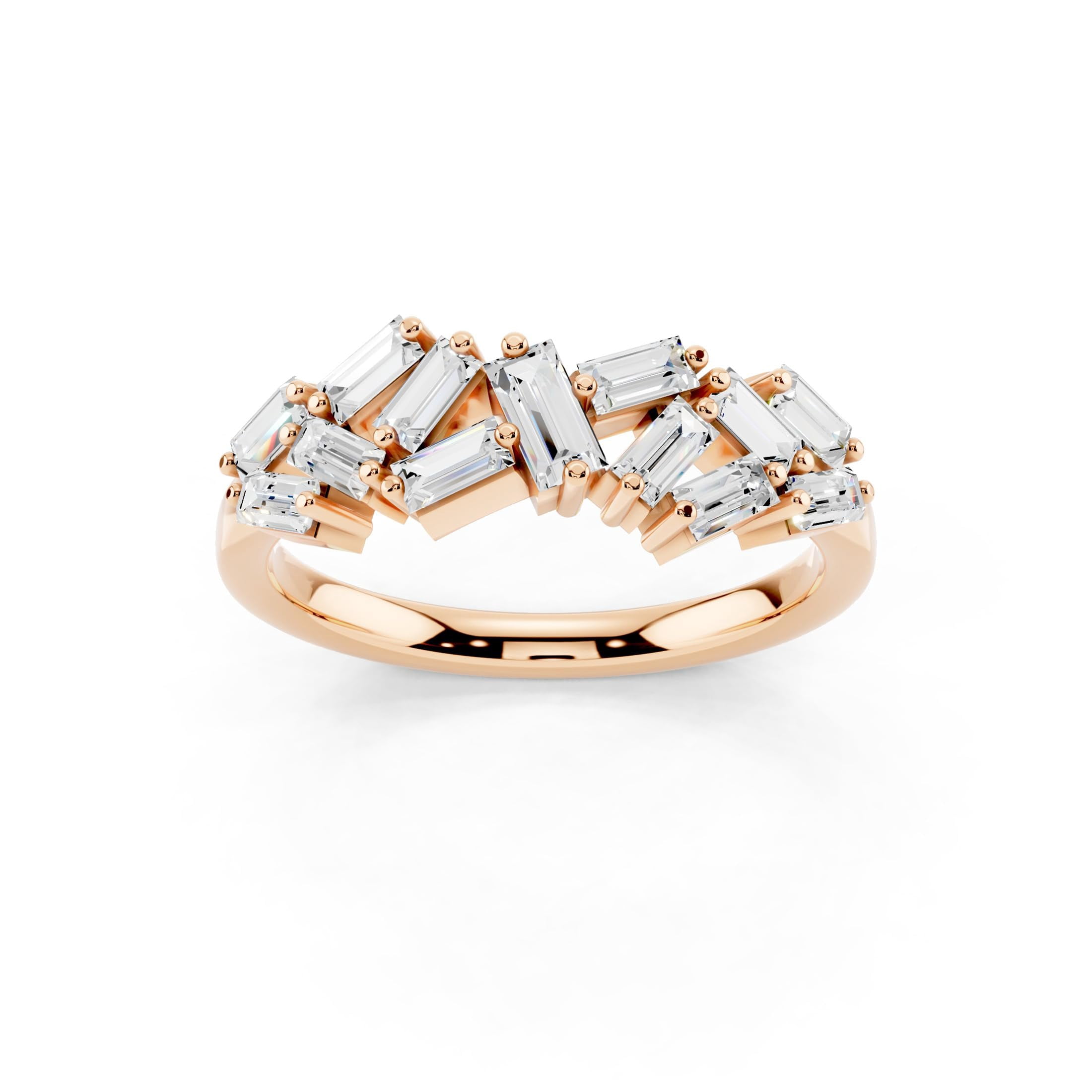 1/2 Cttw Baguette Cut Moissanite Eternity Wedding Bands Ring for Women ...