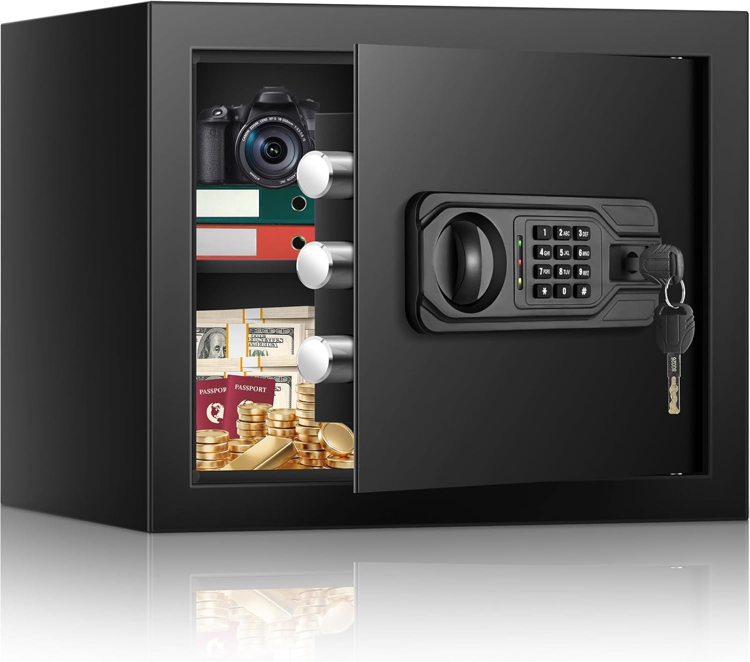 1.2 Cu ft Fireproof Safe Box for Use, Fire Safe with Keypad and ...