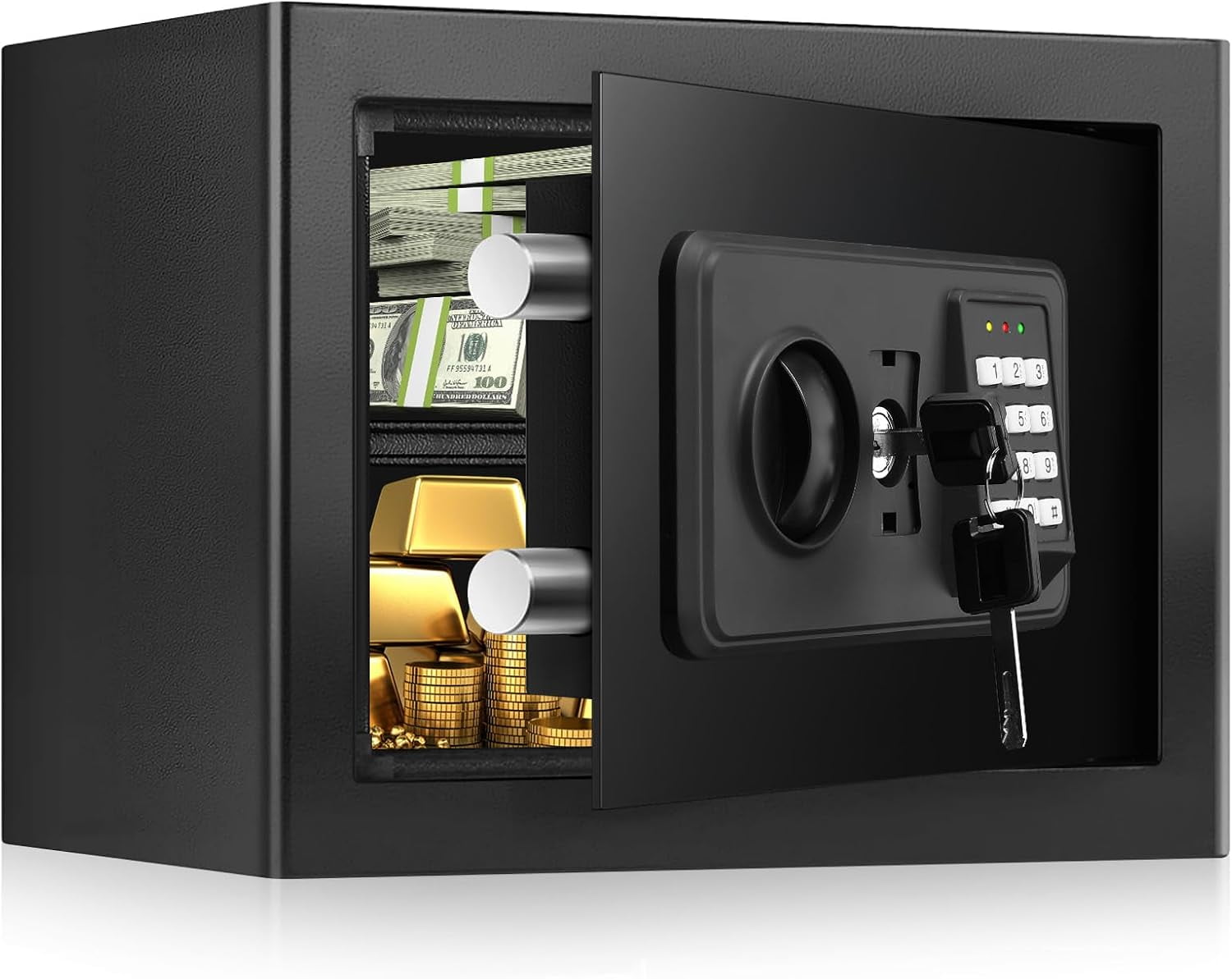 1.2 Cuft Small Home Safe Fire and Waterproof, Anti-theft Fireproof Safe ...