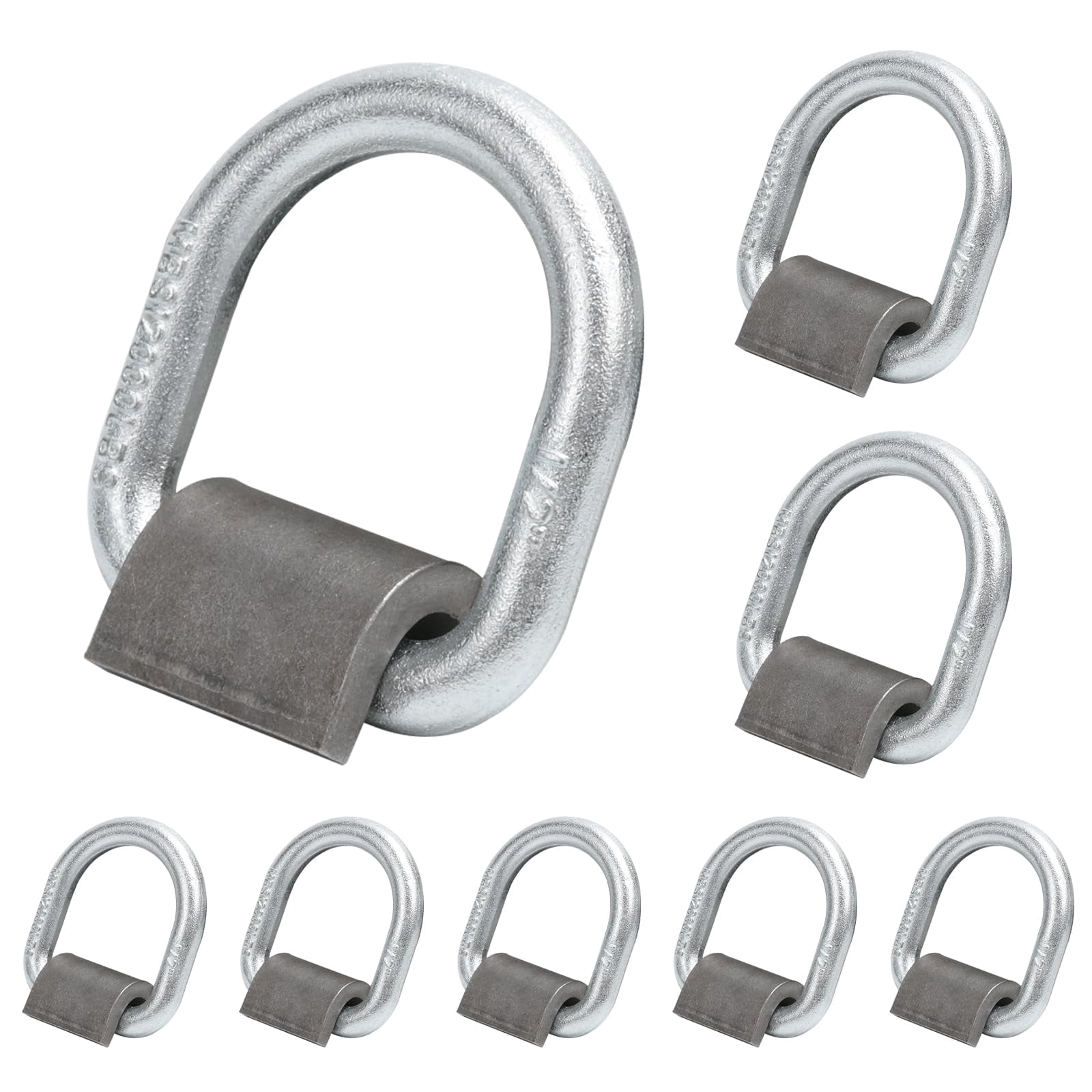 1/2" D Rings Heavy Duty,with MBS 12,000lbs, Weld On D Ring for Trailers ...