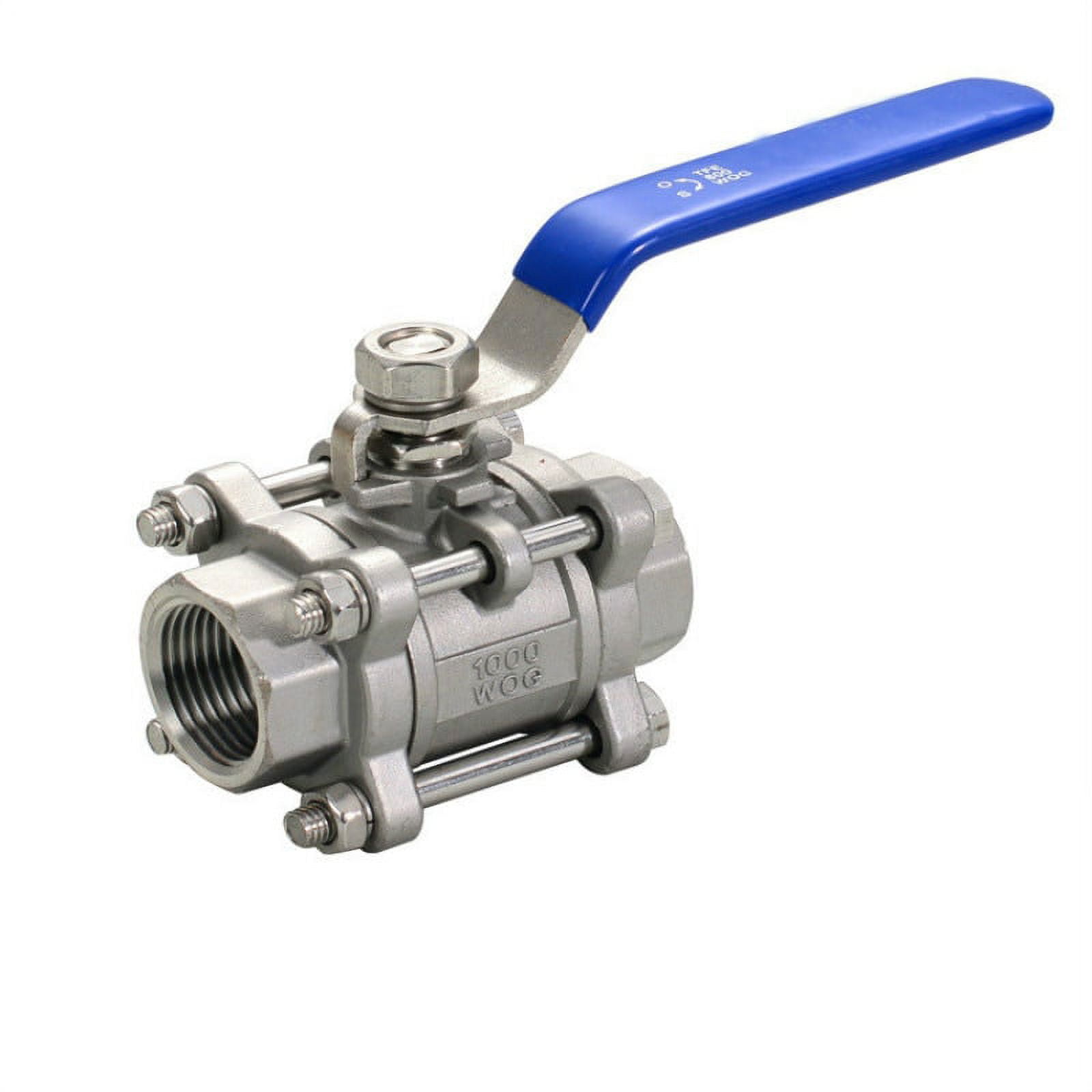 1/2" DN15 Stainless Steel 304 3 Piece Full Port Ball Valve BSPT Female ...