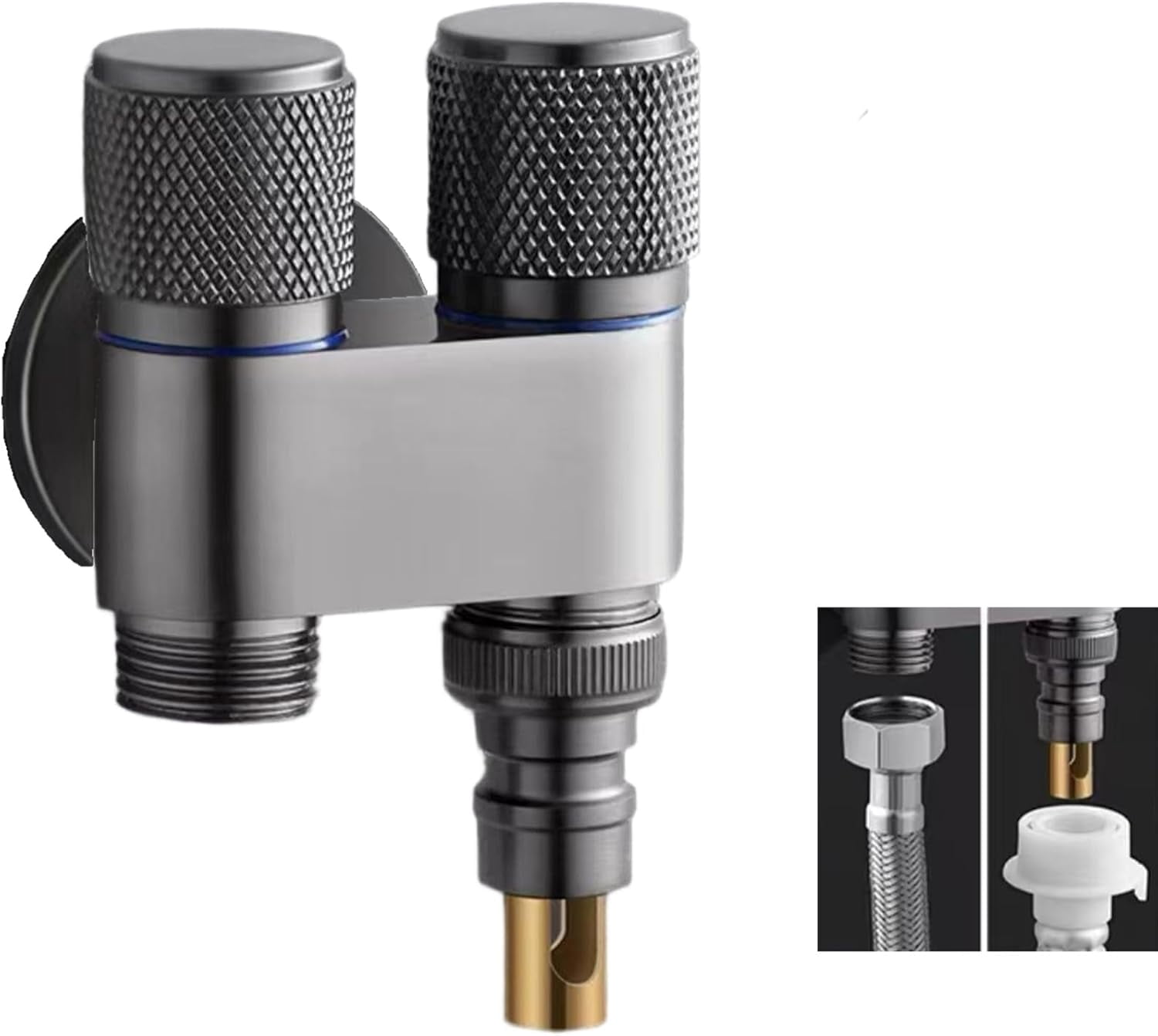 1/2" Double Switch Outlet Angle Valve - Stainless Steel or Alloy, Auto ...
