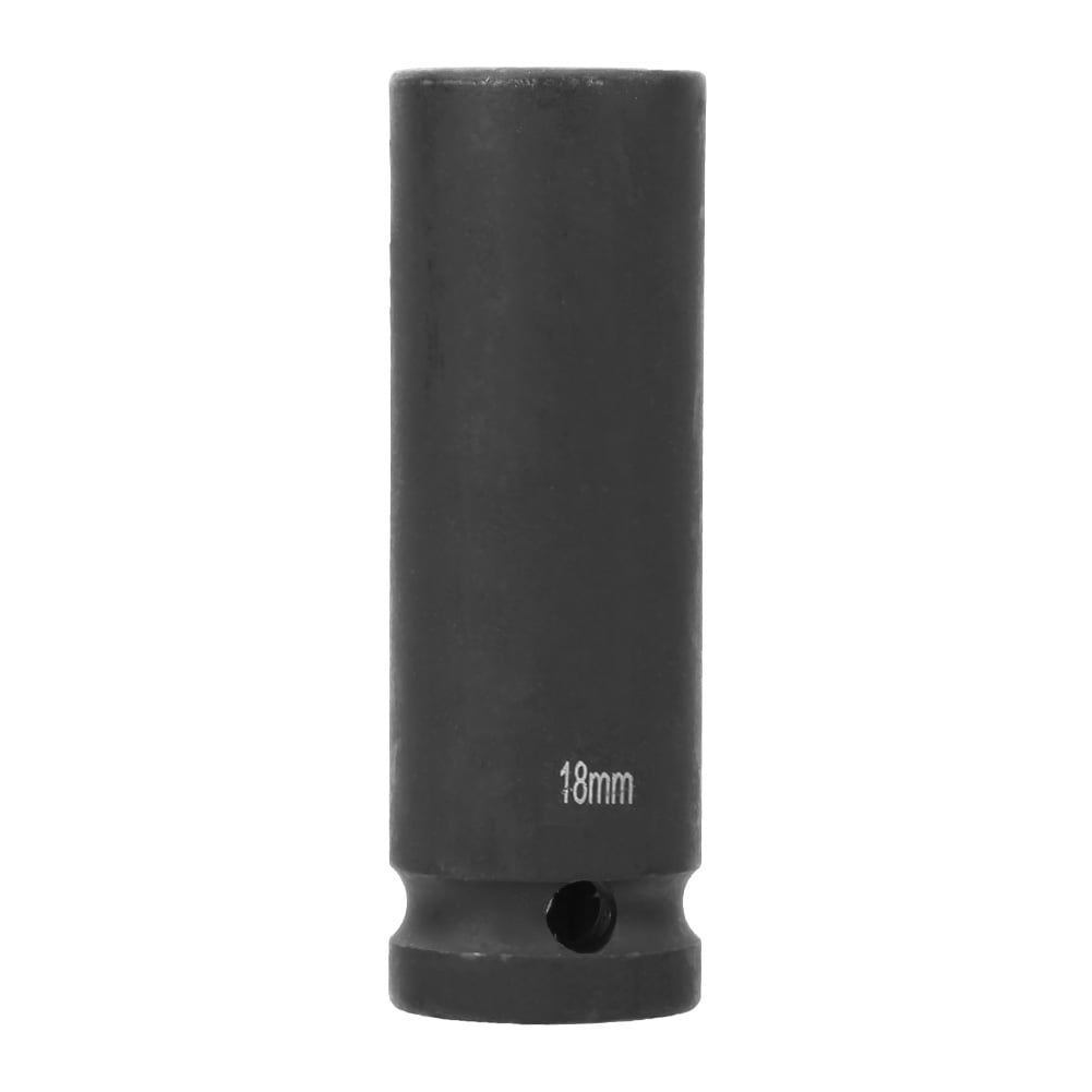 1/2" Drive 18mm Metric Deep Impact Socket - 6-Point Steel Air Socket ...