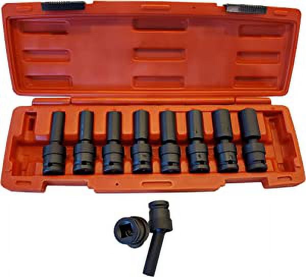 1/2" Drive Deep Impact Joint Radius Corner Sockets 10 Piece Set (METRIC ...