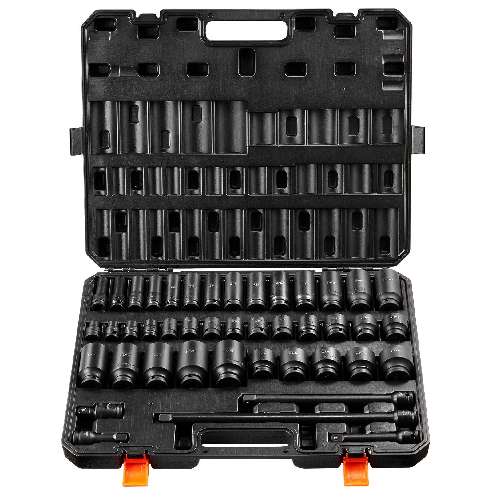 1/2" Drive Impact Socket Set, 43 Piece - SAE 3/8" to 1-1/2", 6 Point ...