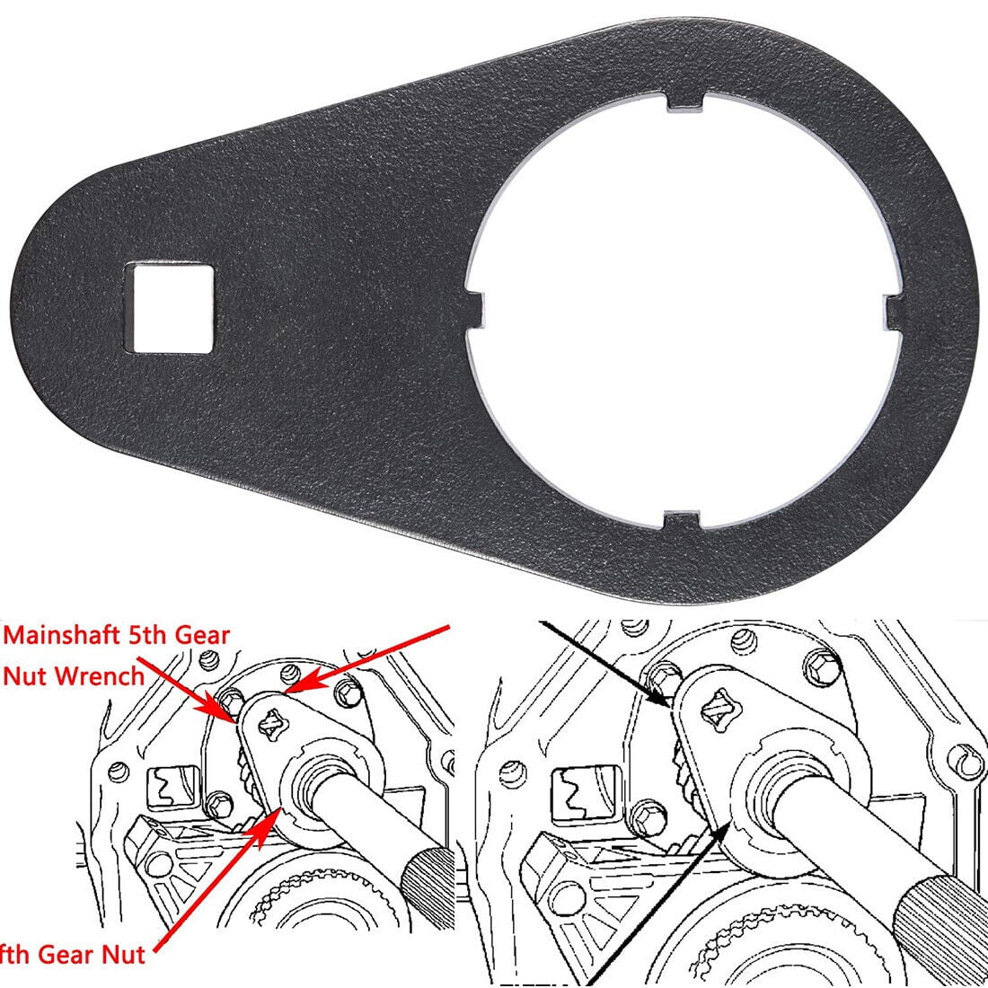 1/2" Drive Mainshaft Gear Nut Wrench for 1994-2004 Dodge NV4500 ...