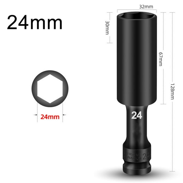 1/2 Drive Socket Wrench Hex Socket Head 8-24Mm Adapter Spanner ...