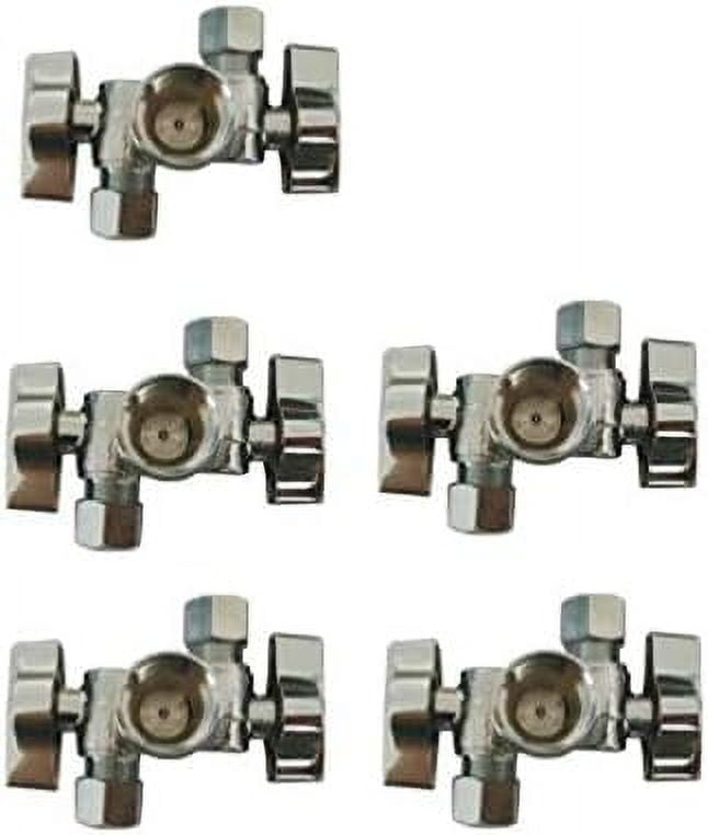 1/2" FIP Female Iron Pipe Threaded X 1/4"Comp X 3/8"Comp 1/4 Turn ...