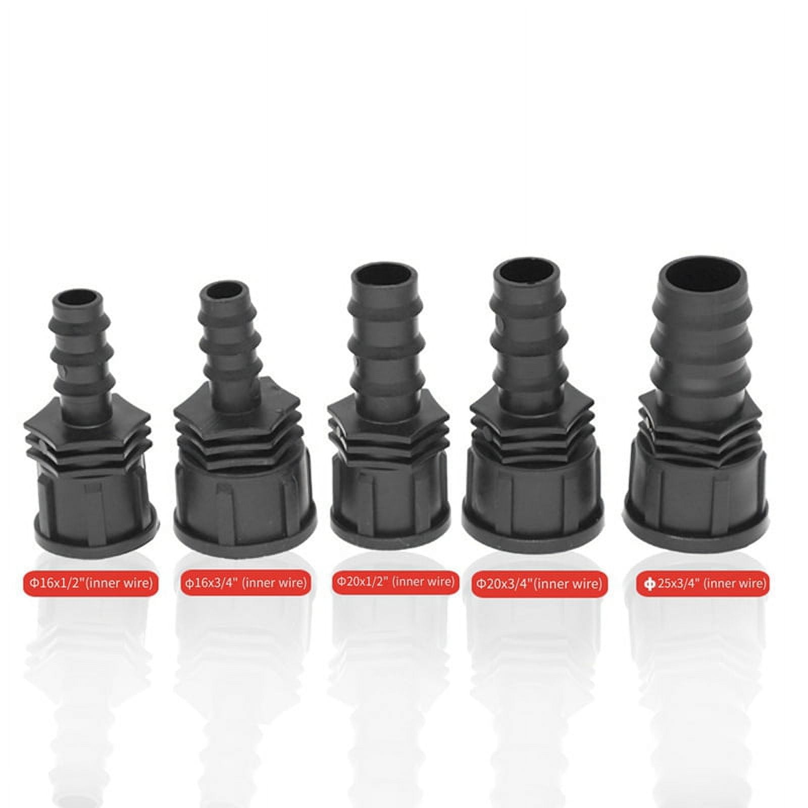 1/2 Female Male Thread to Garden Hose Barb Connector 16mm Plastic Hose ...